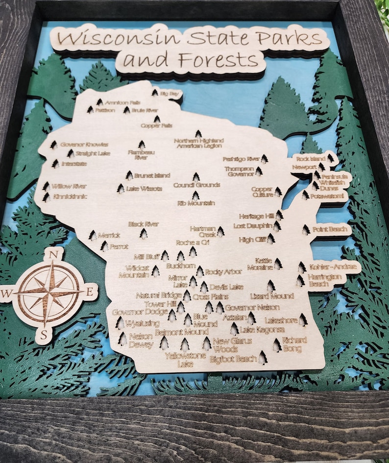 Wisconsin State Park and Forests Map, Wisconsin State Park & Forest ...