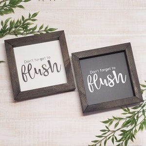 Bathroom Sign, Don't Forget to Flush - Etsy