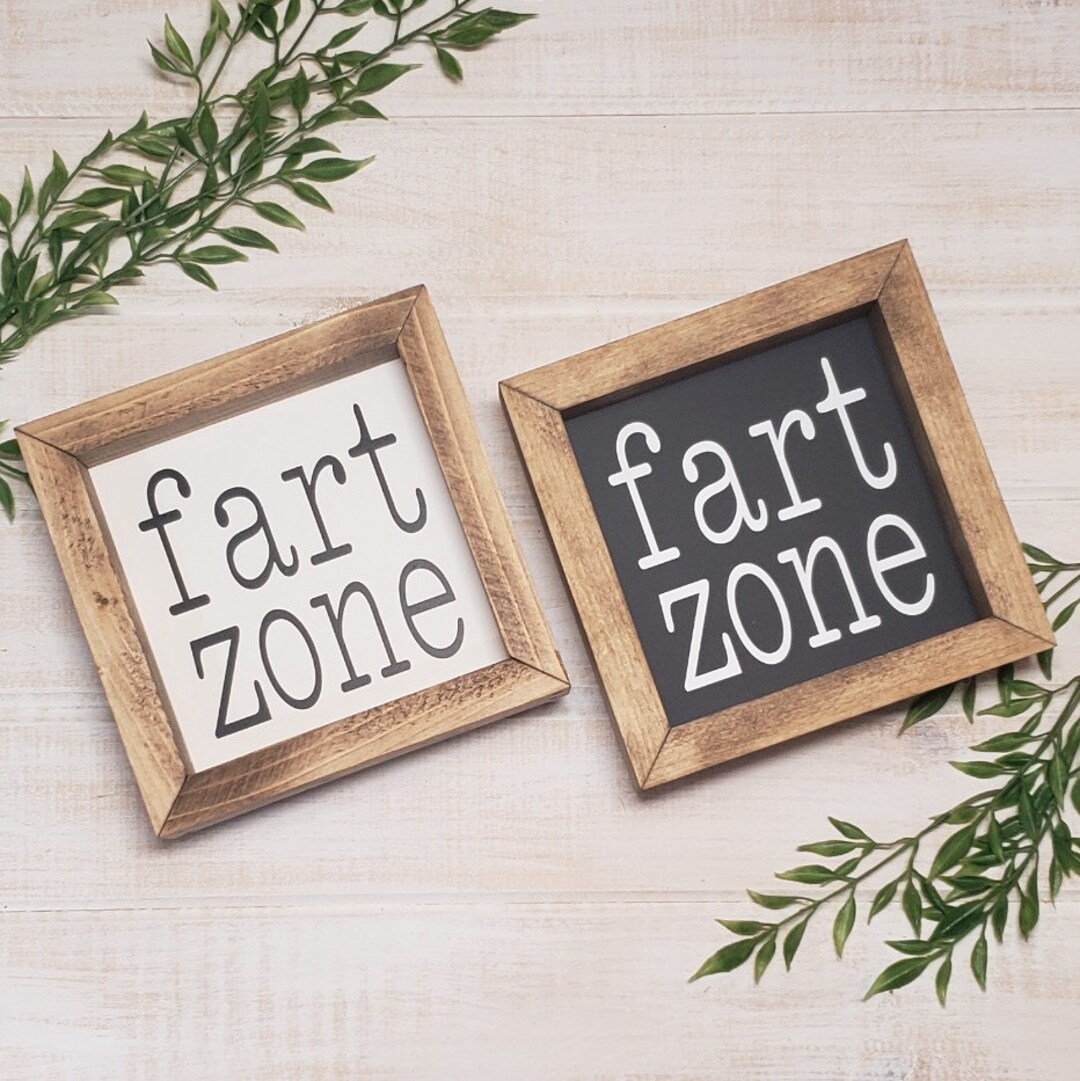 Fart Zone Bathroom Sign, Bathroom Sign, Shelf Sign - Etsy