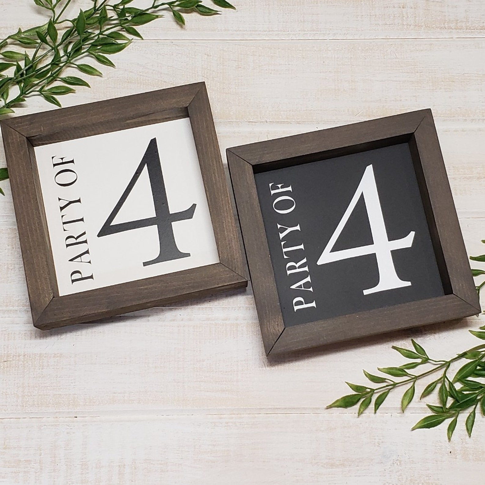 Party of Sign, Family Number Sign, Number Sign, Farmhouse Sign, Wood ...