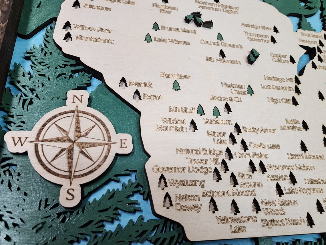 Wisconsin State Park and Forests Map, Wisconsin State Park & Forest ...
