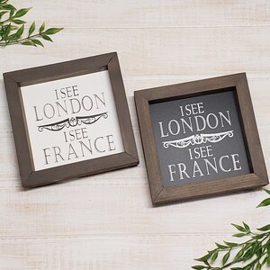 Bathroom Sign, I See London I See France - Etsy