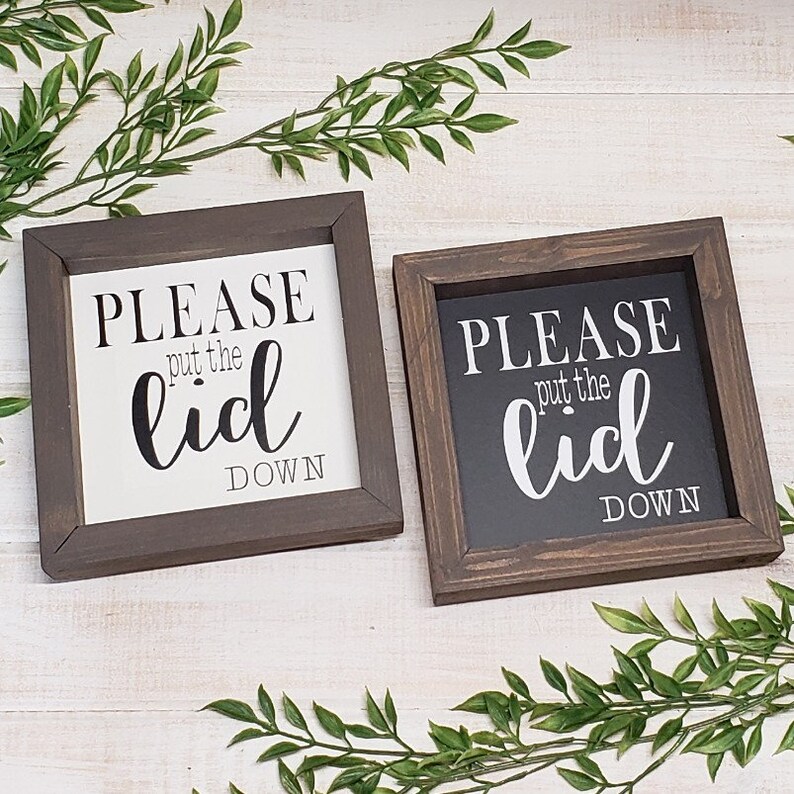 Please Put the Lid Down Sign Bathroom Sign Humorous Bath - Etsy