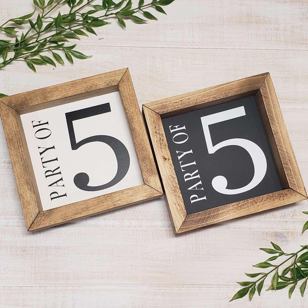 Party of Sign, Family Number Sign, Number Sign, Farmhouse Sign, Wood ...