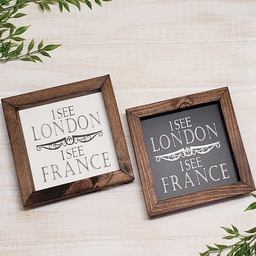 Bathroom Sign, I See London I See France - Etsy
