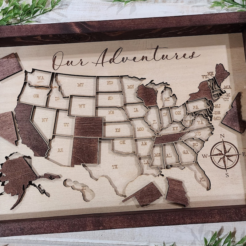 Framed Map - Etsy