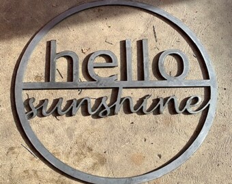 Outdoor Hello Sunshine Sign - Etsy