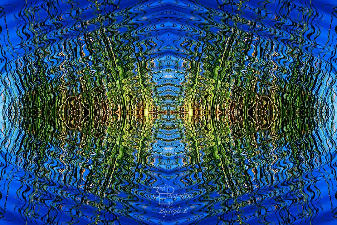 Psychedelic Water Reflection Art Print: Abstract Nature Photography ...