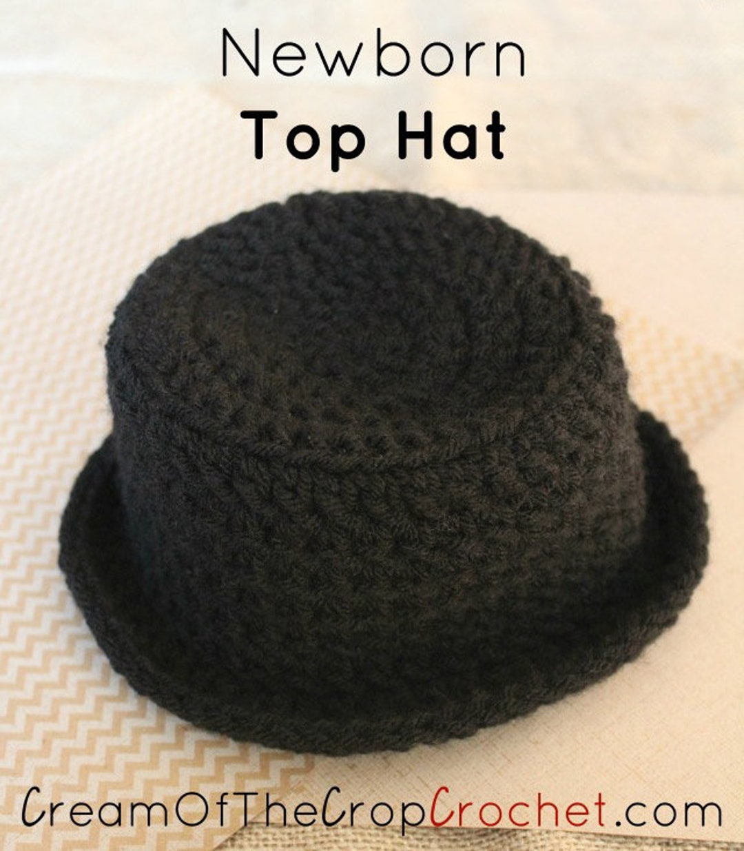 Newborn Top Hat Crochet Top Hat Pattern Newborn Top Hat - Etsy