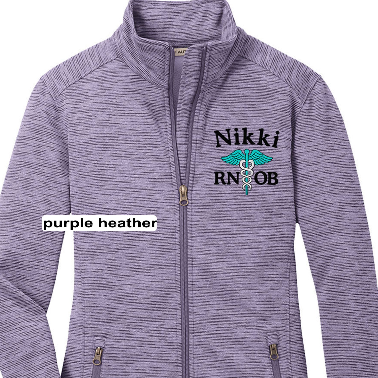 Personalized Ladies Nurse/doctor Embroidered Full Zip Jacket - Etsy