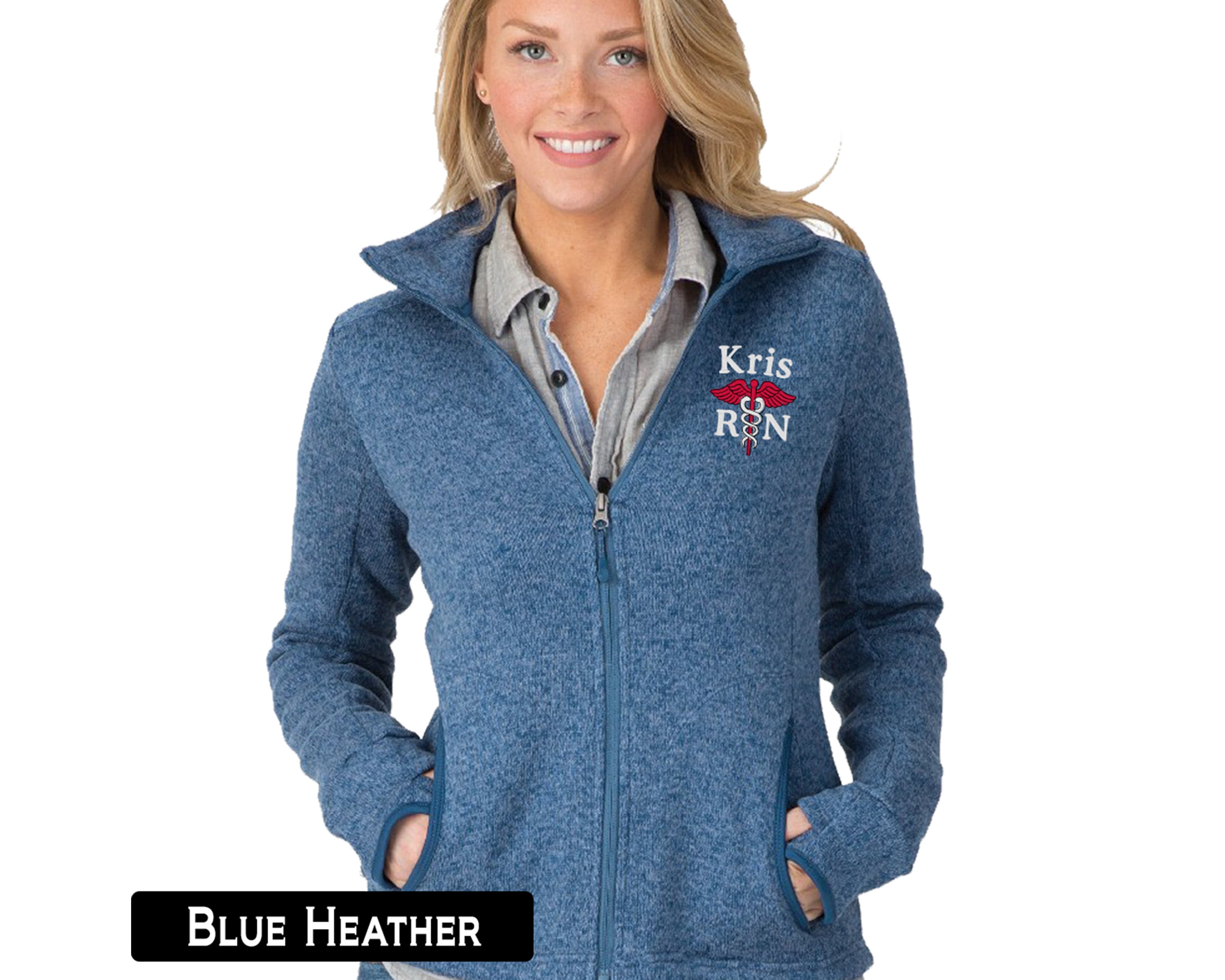 Personalized Ladies Nurse/doctor Embroidered Full Zip Jacket - Etsy