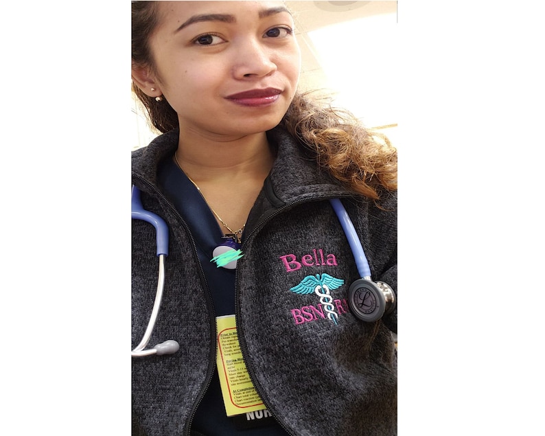 Personalized Ladies Nurse/doctor Embroidered Full Zip Jacket | Etsy