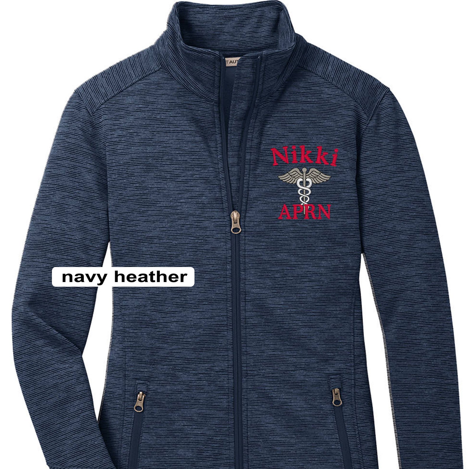 Personalized Ladies Nurse/doctor Embroidered Full Zip Jacket - Etsy