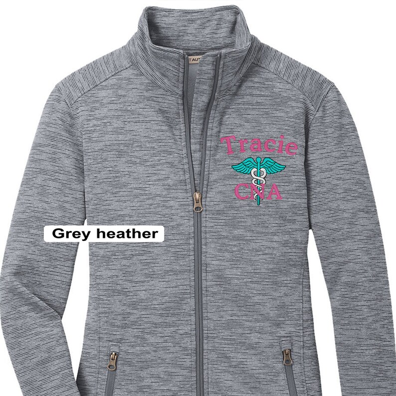 Personalized Ladies Nurse/doctor Embroidered Full Zip Jacket - Etsy