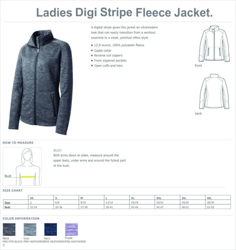 Personalized Ladies Nurse/doctor Embroidered Full Zip Jacket - Etsy
