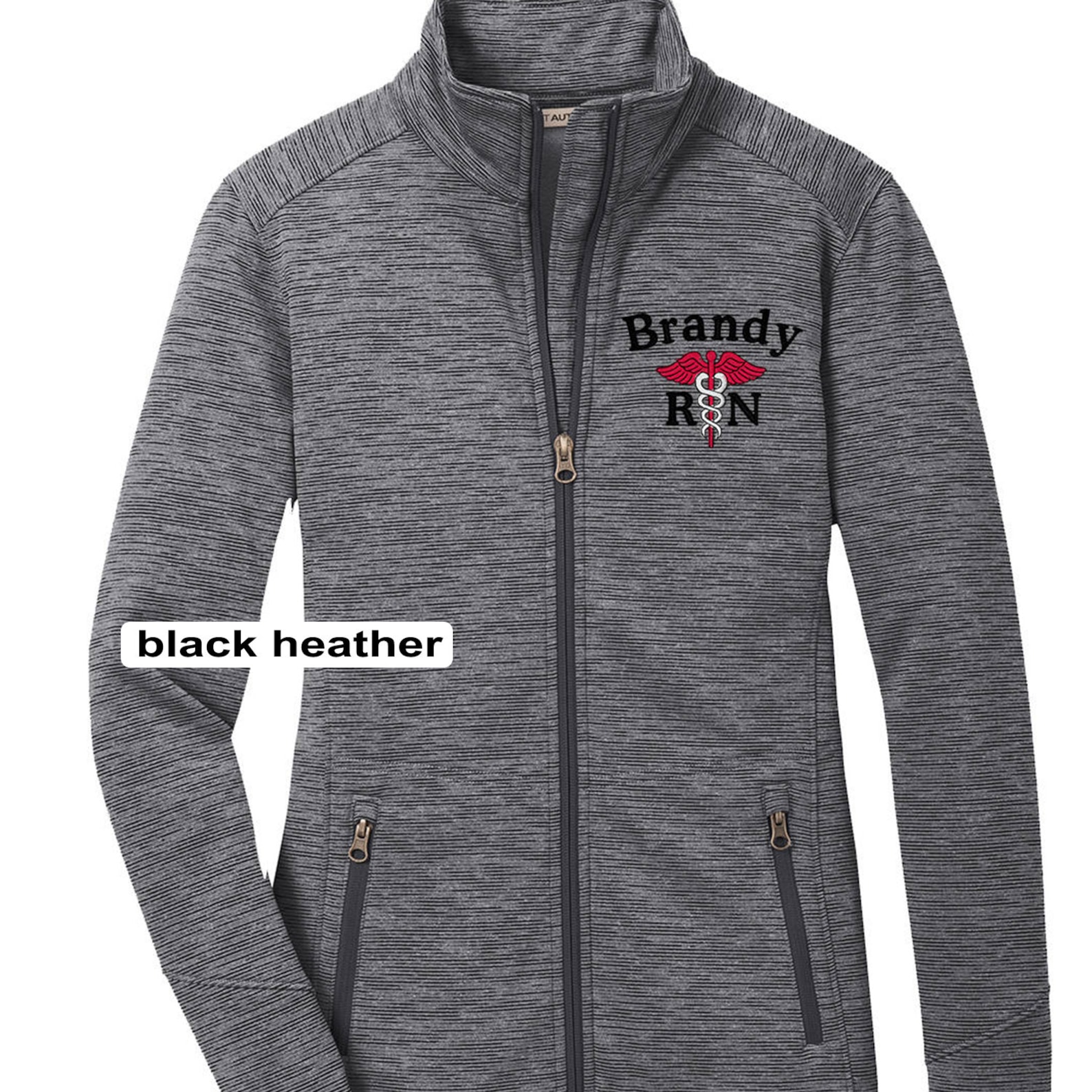 Personalized Ladies Nurse/doctor Embroidered Full Zip Jacket - Etsy