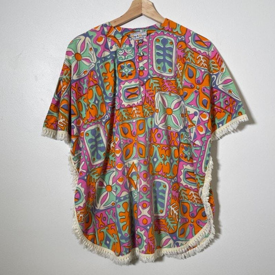 Vintage 60's MAYA DE MEXICO Colorful Patterned Tunic / Boho Retro ...