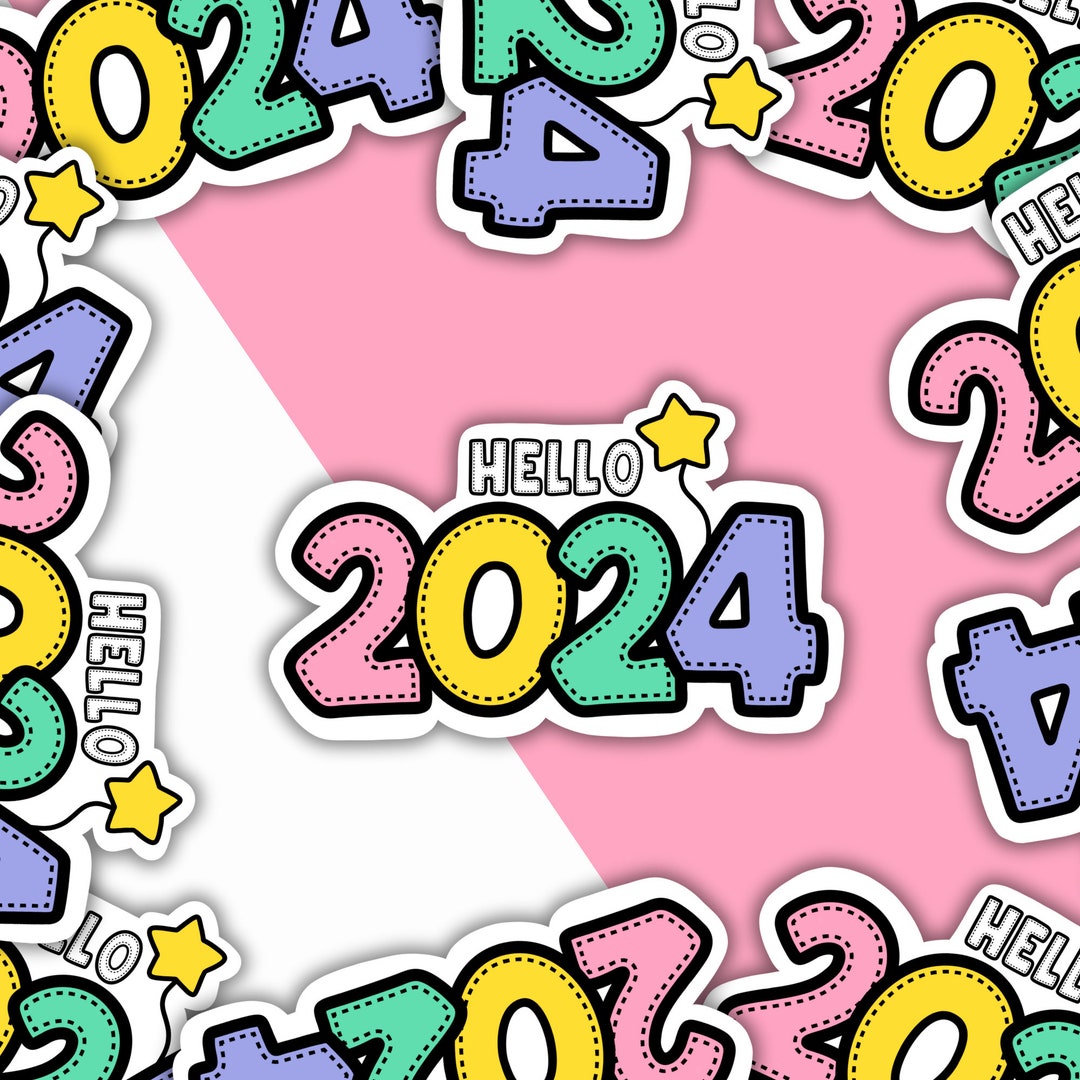 Hello 2024 Journal, Planner, Notebook Sticker - Etsy