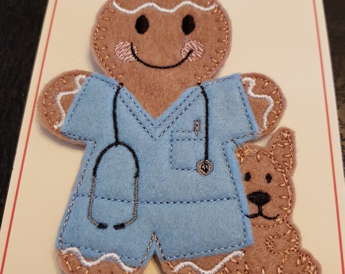Gingerbread Man, Vet, Dog, Pet, Hospital, Hanger, Ornament,decoration ...