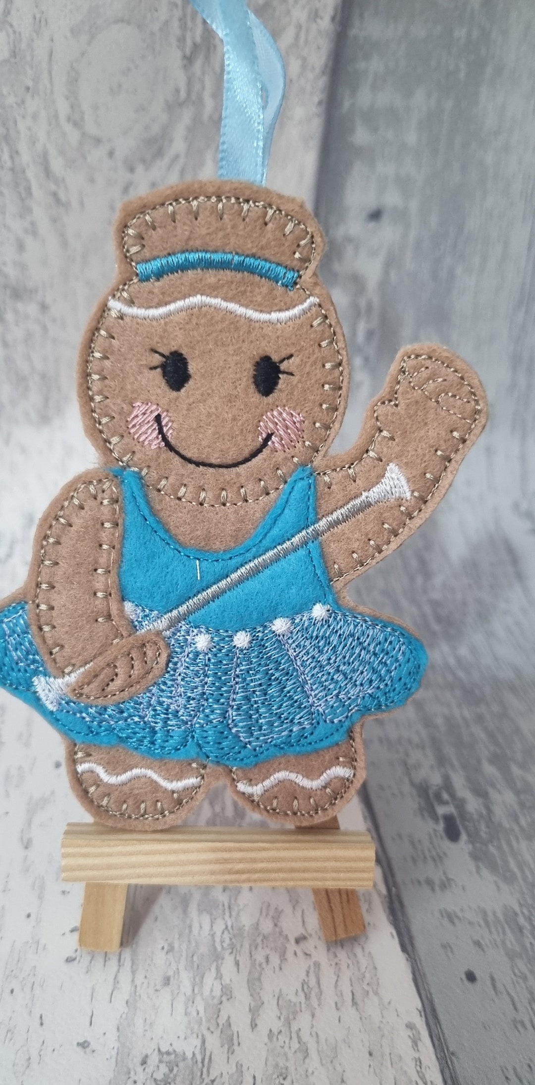 Ginger Person Baton Twirler Christmas Ornament Hanger Decoration Secret ...