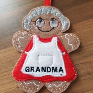Gingerbread, Grandma,nan,nanny, Grandpa, Grandad, Christmas, Hanger ...