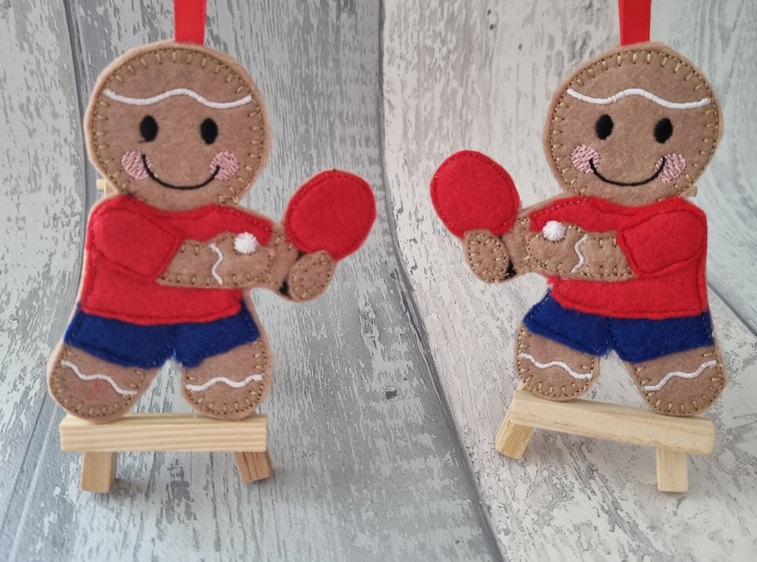 Table Tennis Gingerbread Man, Hanger, Decoration, Ornament, Traditional ...