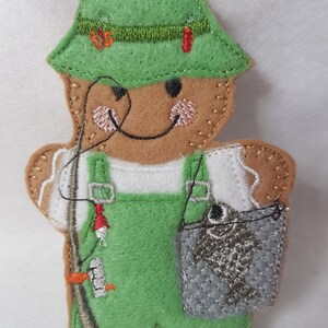 Cute Fisherman Ginger, Traditional Felt Ornament, Cute Little Fish in ...