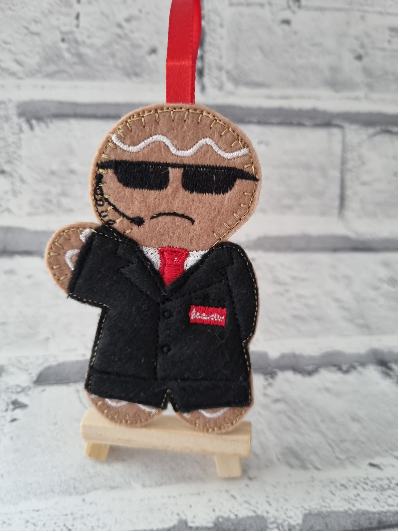 Gingerbread Man Security Guard Doorman Man in Black - Etsy UK