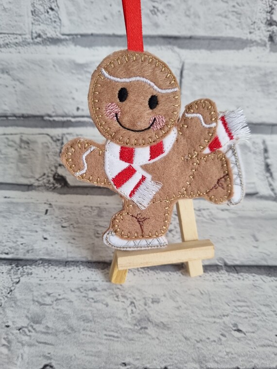 Gingerbread Man Ice Skater Winter Ginger Hanger - Etsy UK
