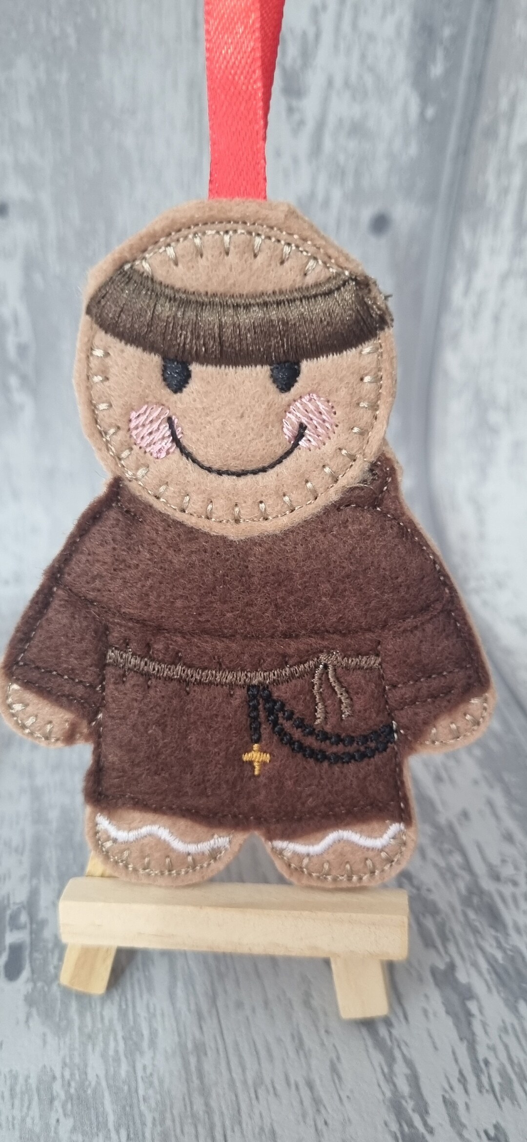 Ginger Monk Decoration Hanger Ornament Christmas Secret Santa Birthday ...