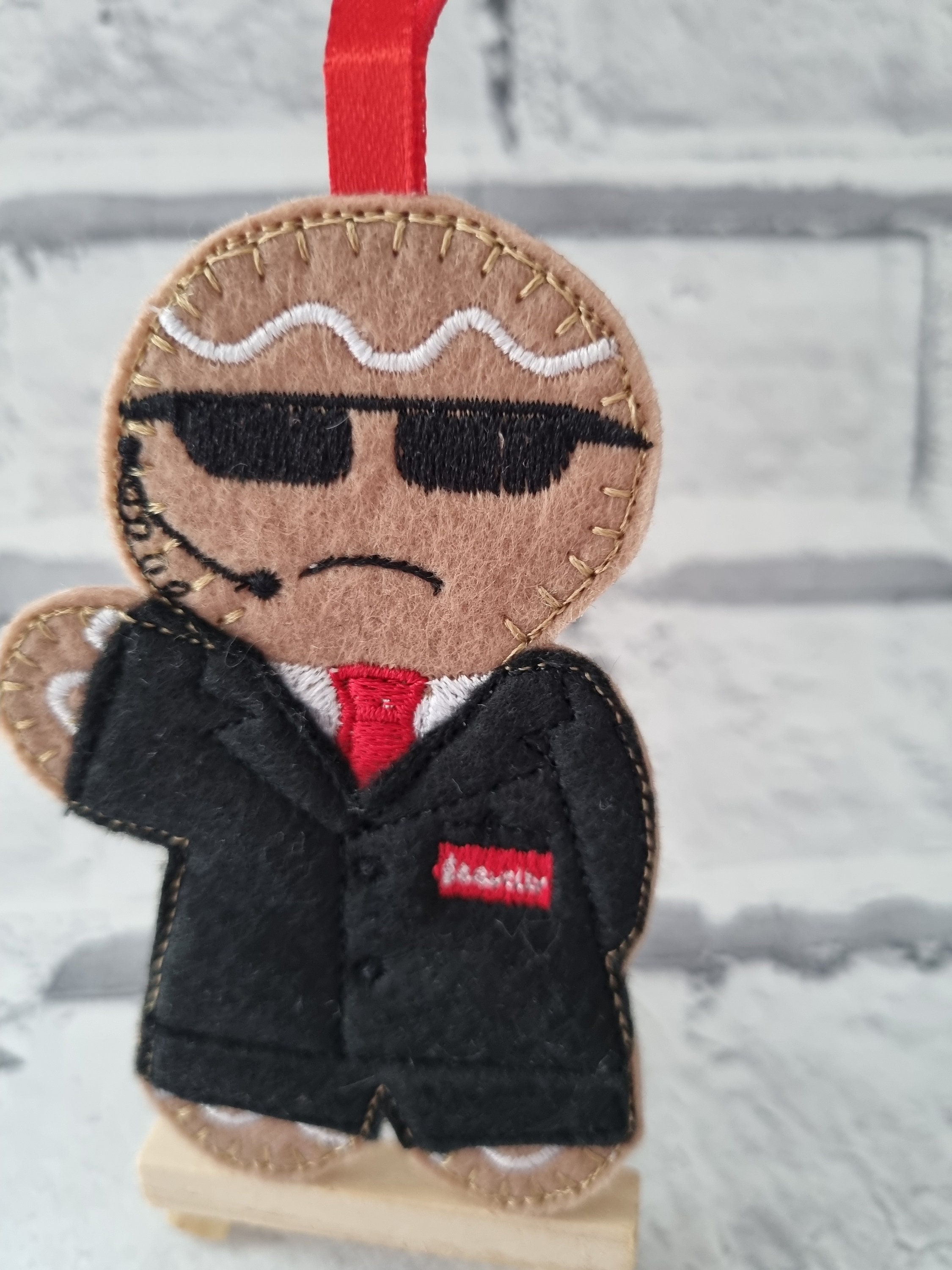 Gingerbread Man Security Guard Doorman Man in Black - Etsy UK
