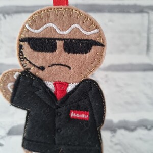 Gingerbread Man Security Guard Doorman Man in Black - Etsy UK