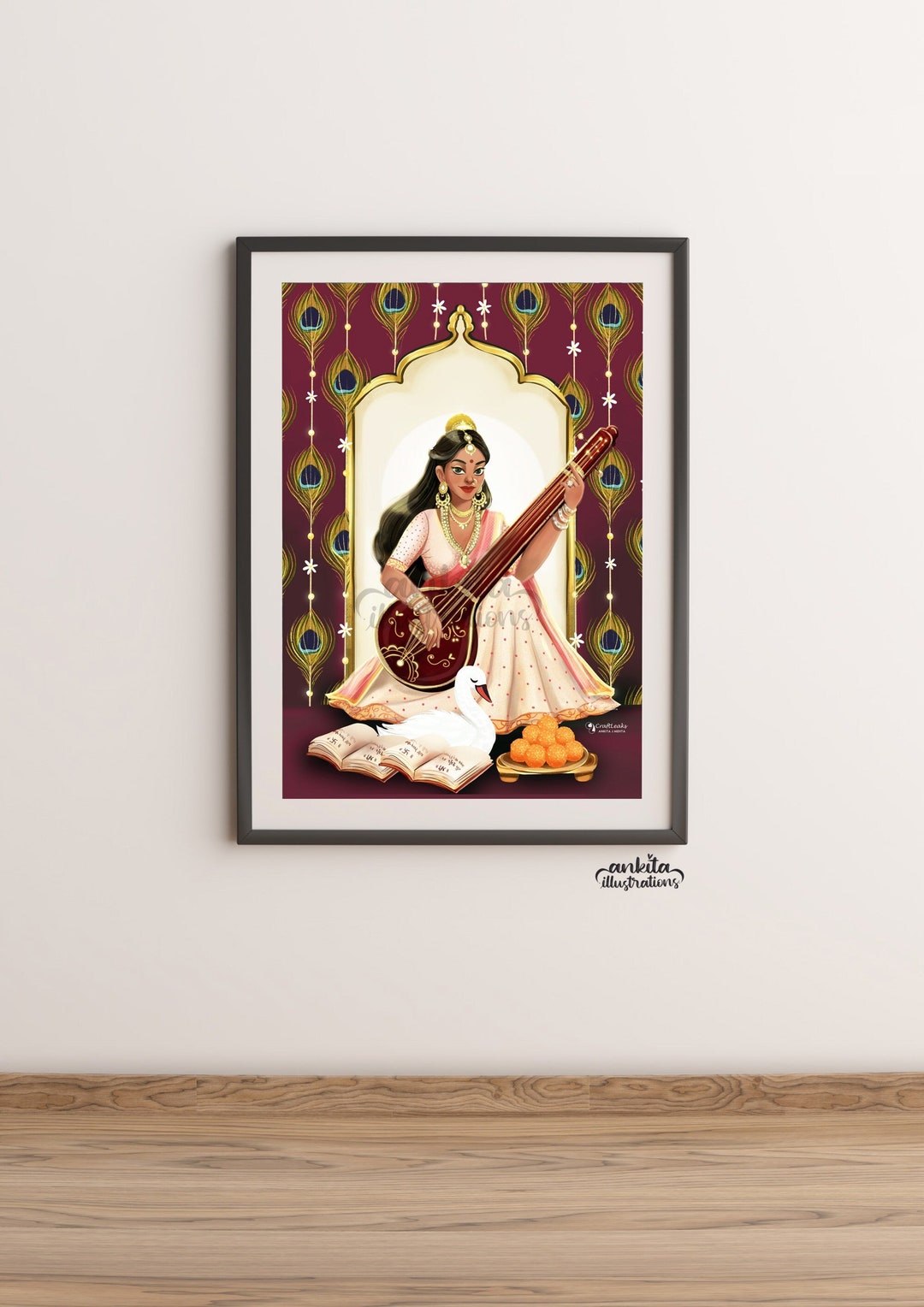 MAA SARASWATI Hindu Goddess of Knowledge, Music, Art & Speech, Devi ...