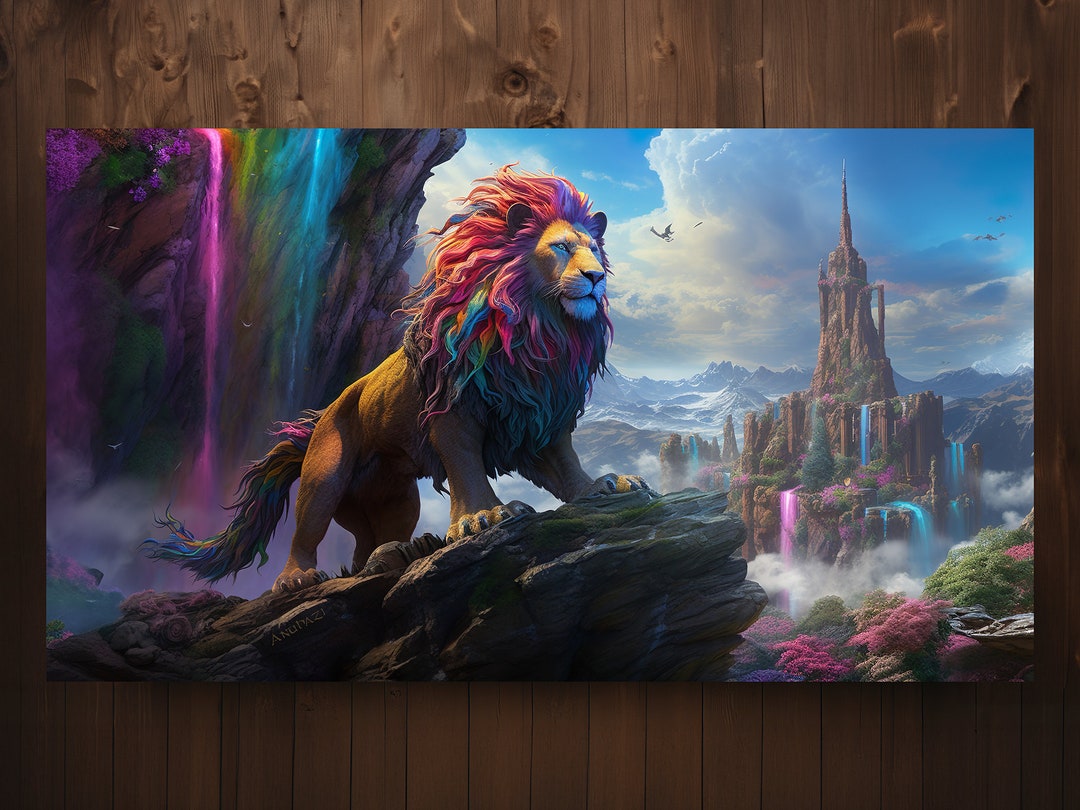 Lion Art Work Mystical Awakening - Etsy