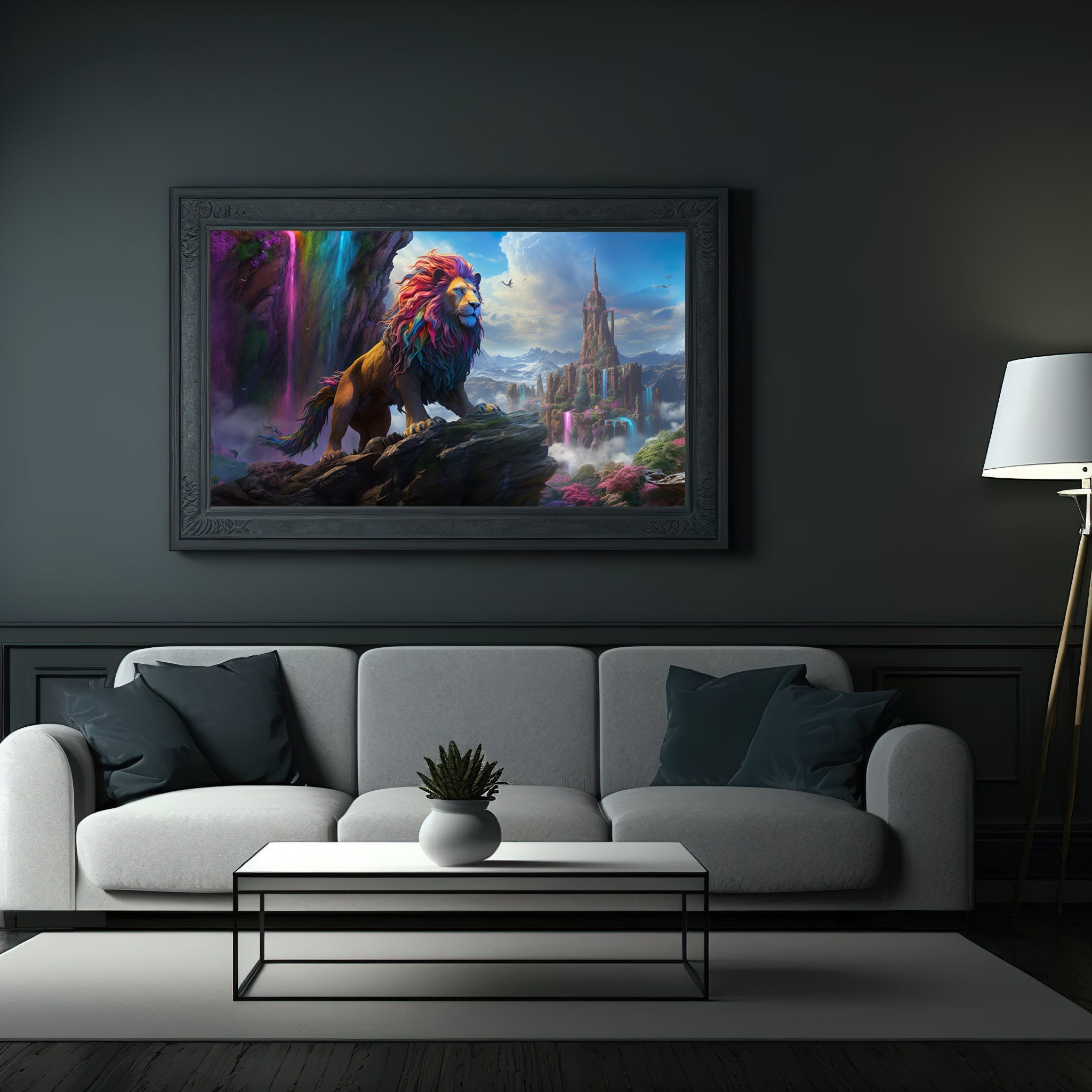 Lion Art Work Mystical Awakening - Etsy