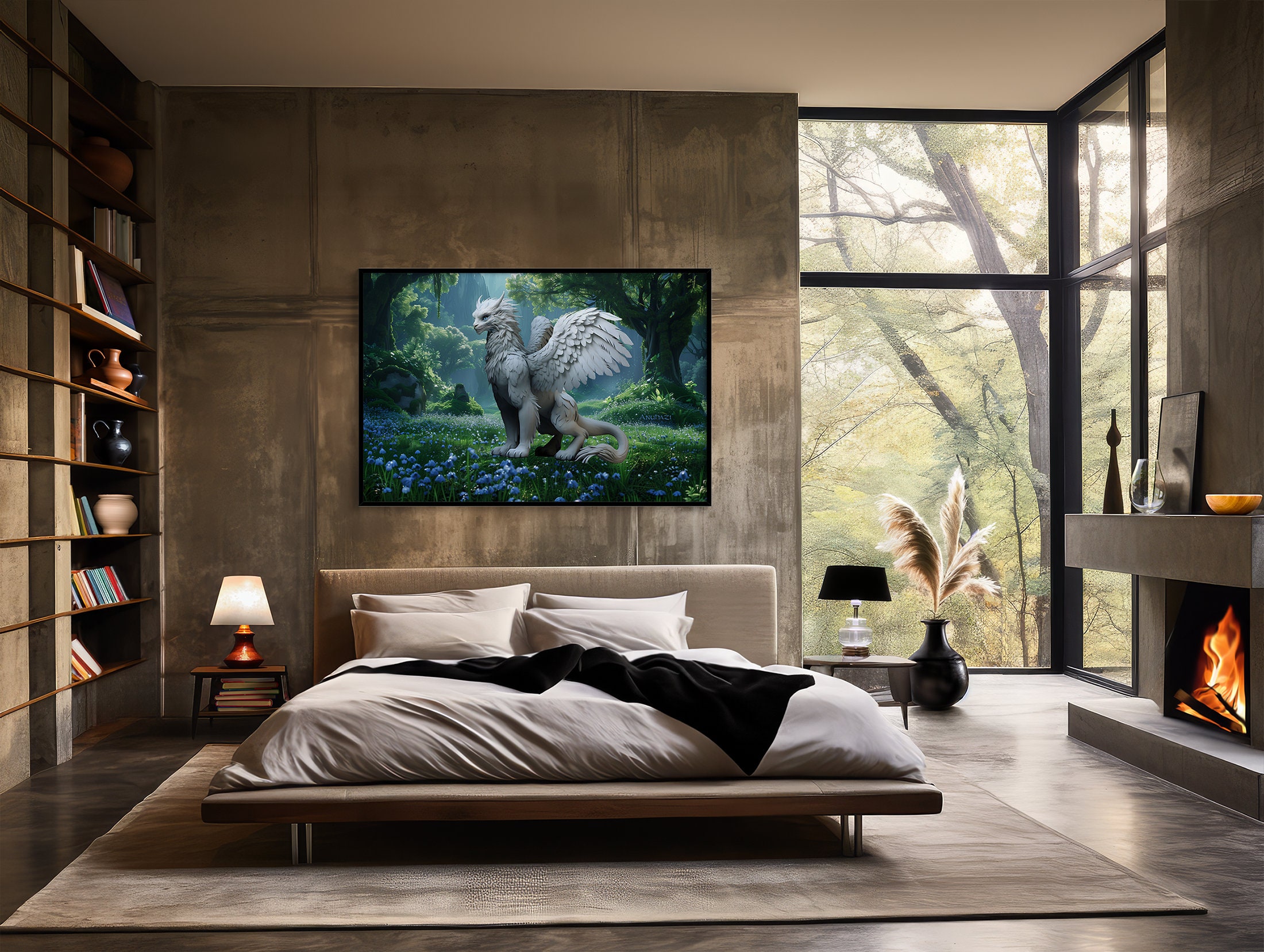 Fantasy Art Print Mythical Creature Folklore Landscape - Etsy