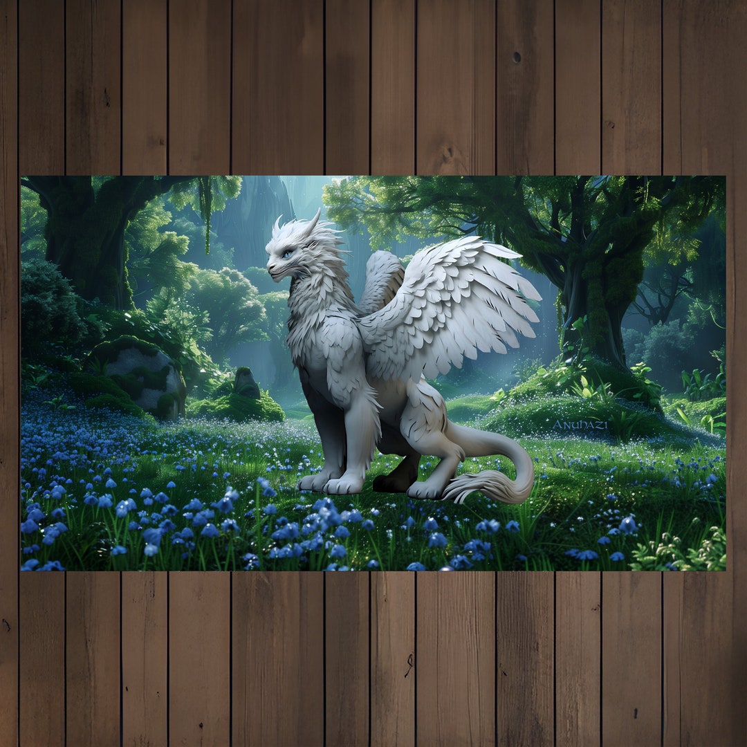 Fantasy Art Print Mythical Creature Folklore Landscape - Etsy