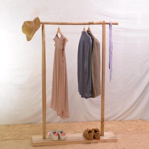 Natural Wood Clothes Rack, Boho Clothes Hanger, Cosy Decor - Etsy