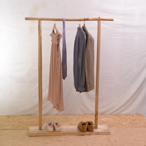 Natural Wood Clothes Rack, Boho Clothes Hanger, Cosy Decor - Etsy