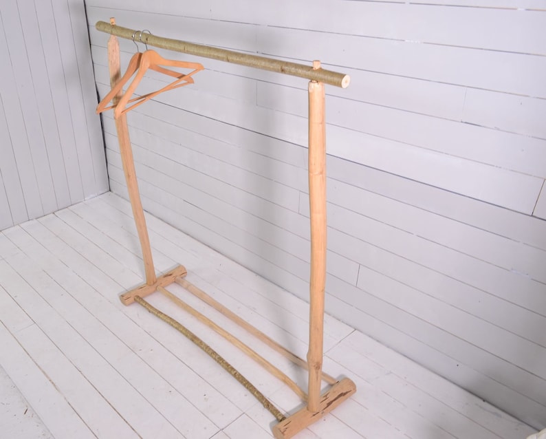 Boho Wooden Clothes Rack Clothes Hanger Handmade With Hazel - Etsy