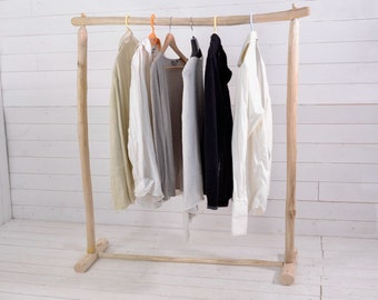 Wooden Clothes Rack - Etsy