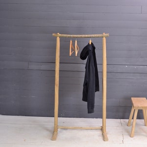 Boho Wooden Clothes Rack Clothes Hanger Handmade With Hazel - Etsy