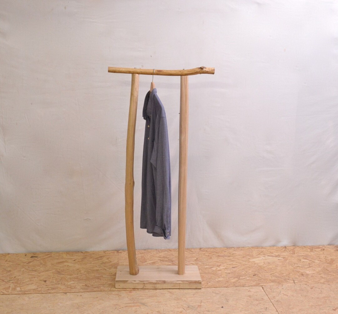 Natural Wood Clothes Rack, Valet Stand - Etsy