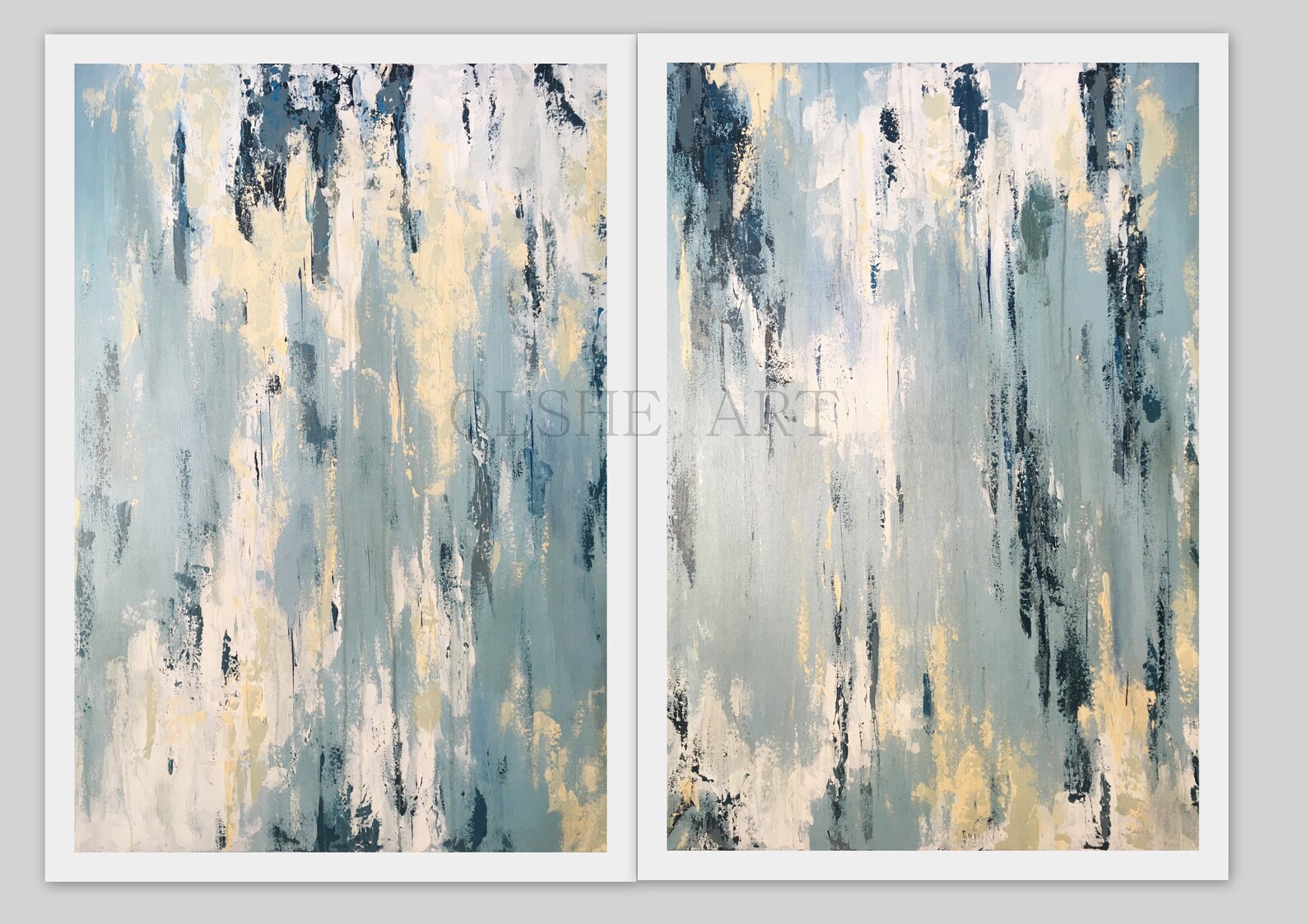 Original painting on canvas Double Painting on canvas Home | Etsy