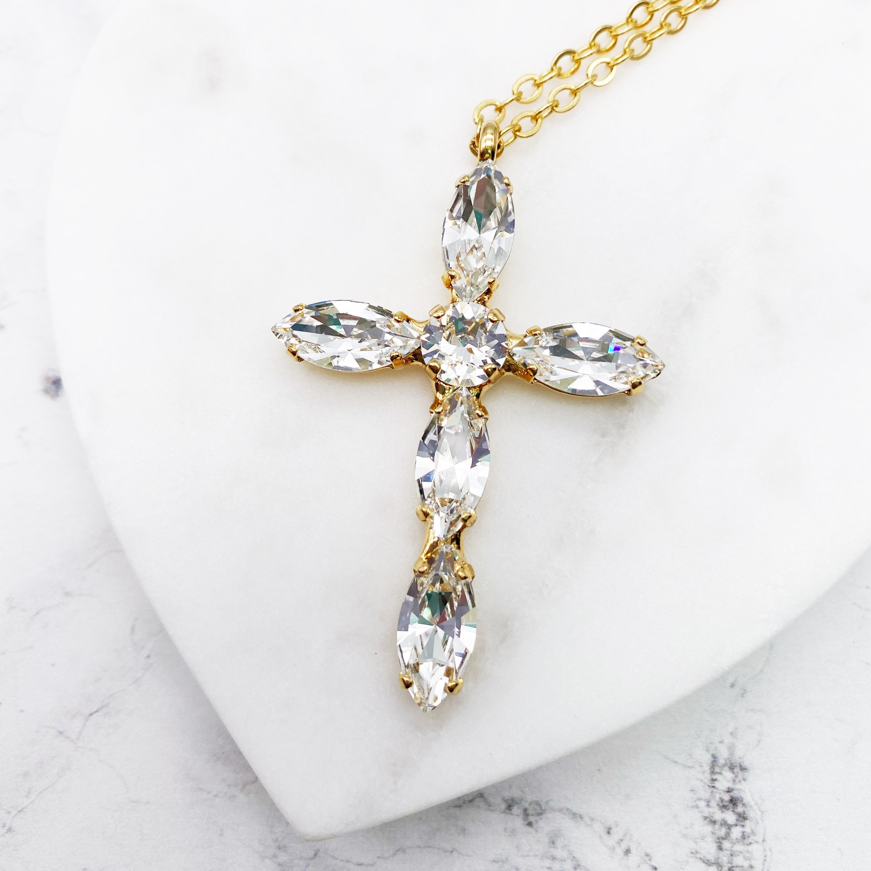 Collier croix en cristal de tanzanite jaune jonquille rubis rubis ...