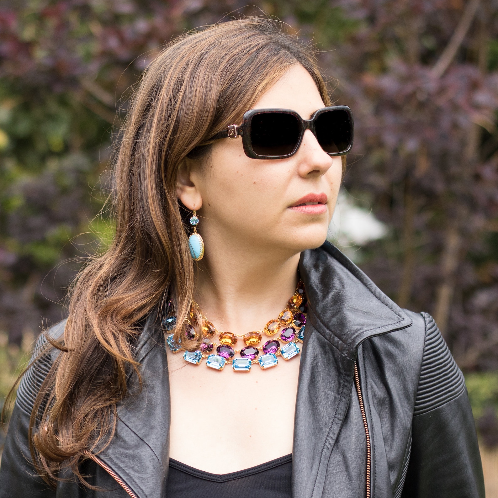 Amethyst Anna Wintour Necklace Crystal Collet Riviere - Etsy