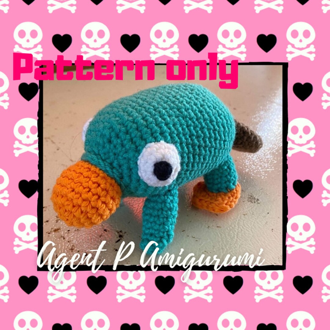 Perry the Platypus Crochet Amigurumi Pattern Download, Agent P Plush ...