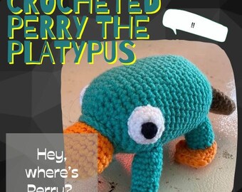 Perry the Platypus Crochet Amigurumi Pattern Agent P Plush | Etsy