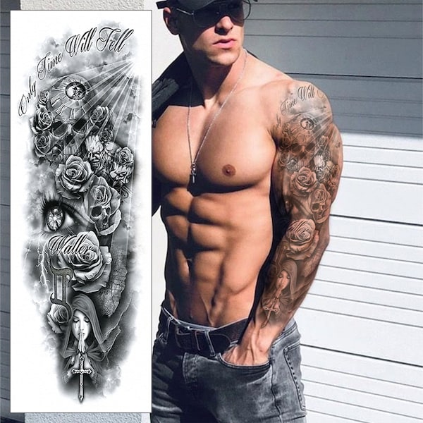 Fake Arm Tattoo Sleeve for Men - Etsy