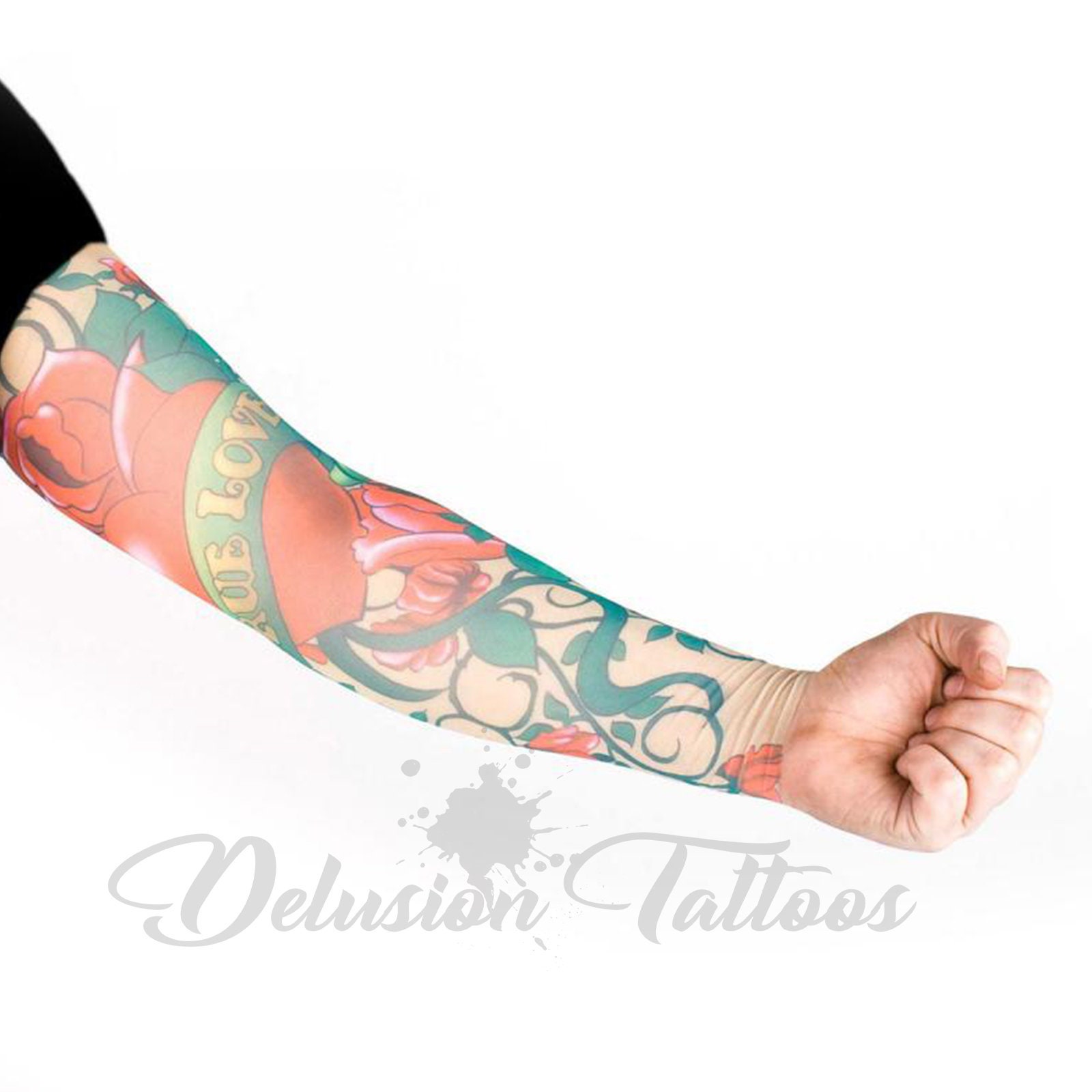 Full Sleeve Realistic Temporary Tattoo Nylon Stocking Arm Warmer True ...